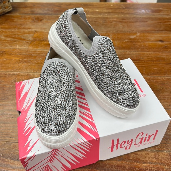 Corkys | Shoes | Corkys Grey Crystals Swank Sneaker | Poshmark